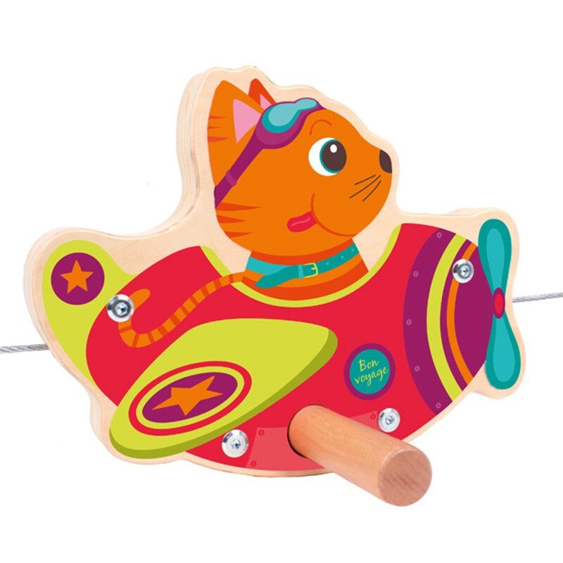 Tiroliana din lemn, EUREKAKIDS, 10 m - eMAG.ro