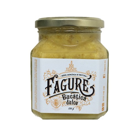 Miere de albine cu capaceala si tinctura de propolis - FAGURE - 530 g ...