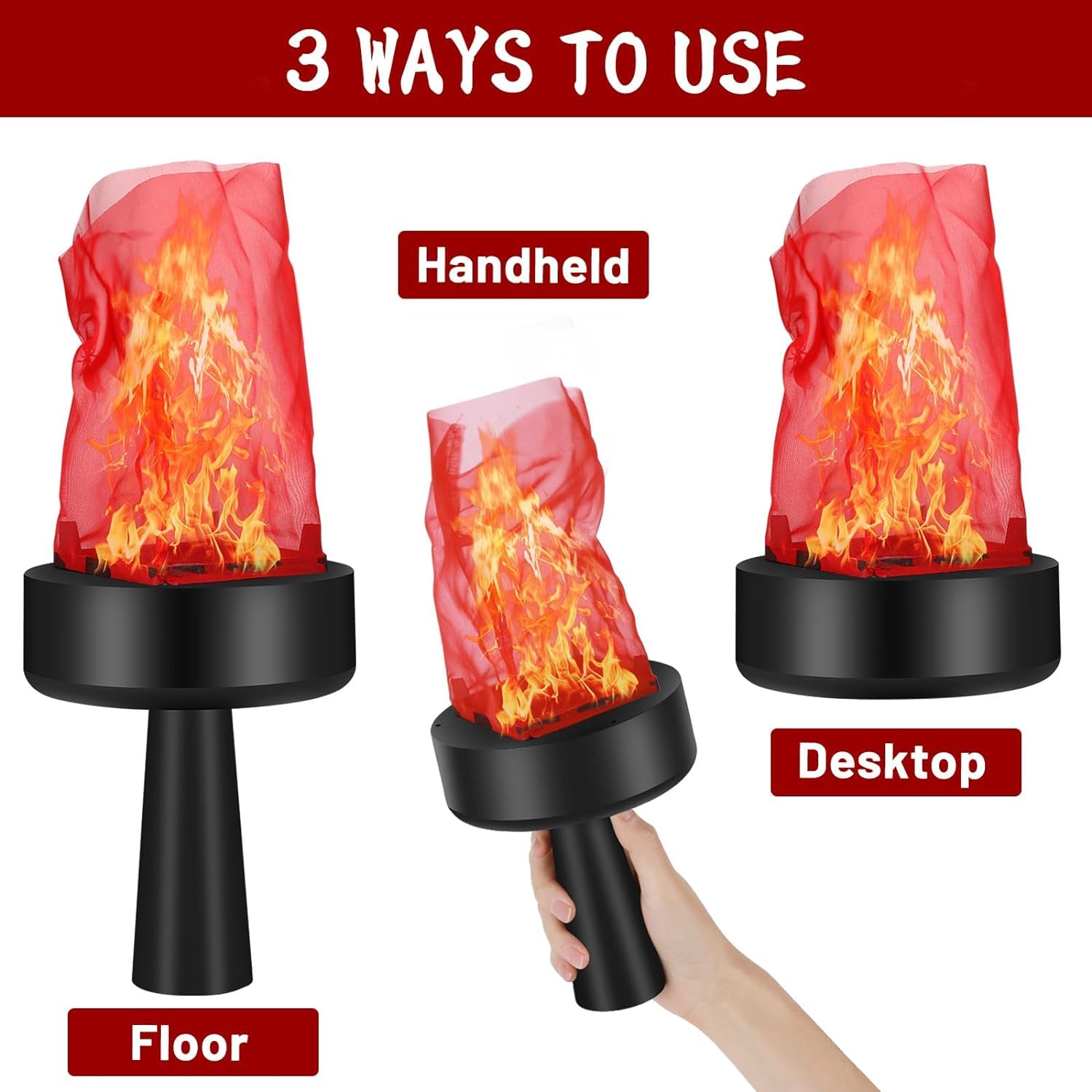 Lampa decorativa cu efect de flacara, portabila, reincarcabila prin USB ...