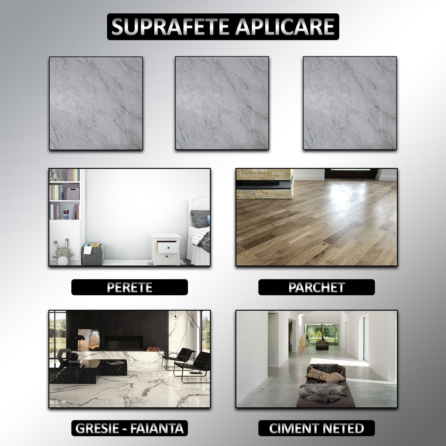 Set 24 x placi din PVC autoadezive pentru podea/perete NEXTLY ...