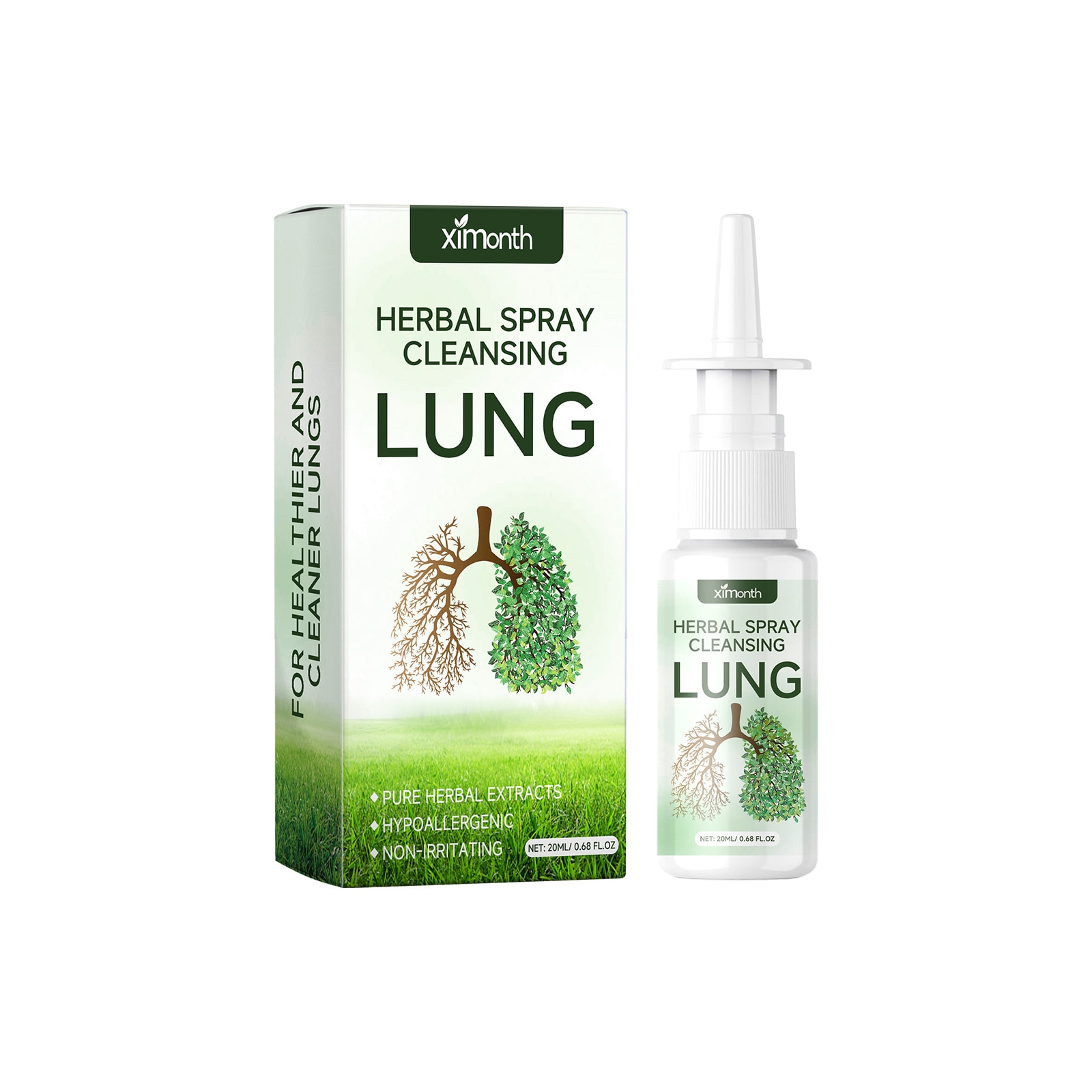 Spray nazal pe baza de plante, Ximonth, 20ml x 2 set, menta, extract de ...