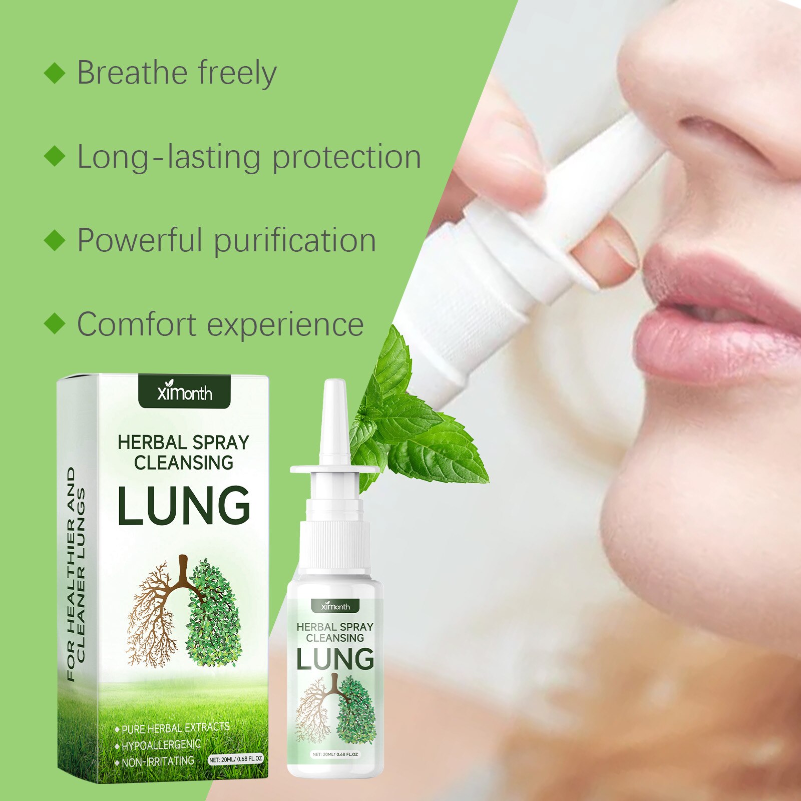Spray nazal pe baza de plante, ximonth, 20ml, racoritor, usor de ...