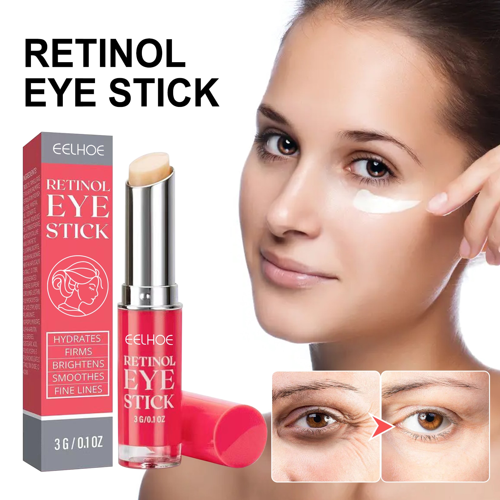Stick pentru ochi cu retinol - Eliminator de pungi pentru ochi - Crema ...
