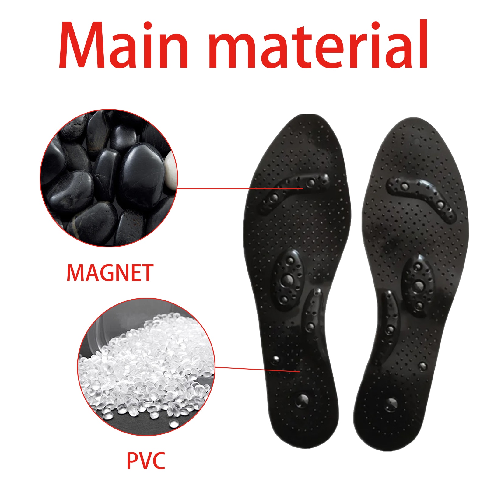 Branturi acupresura din turmalina, 20% magnet, 80% PVC, imbunatatesc ...