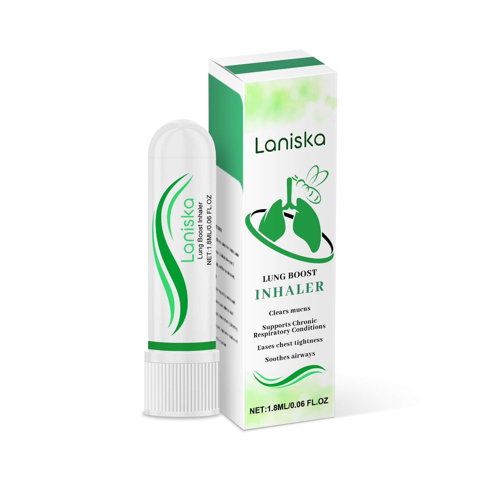 Inhalator nazal Laniska, ulei de floarea-soarelui si mentol ...