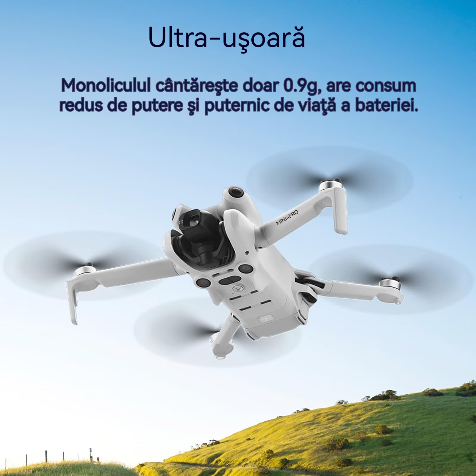 Set 16 Elice Drone, Compatibile cu DJI Mini 4 Pro/Mini 3 Pro, Zgomot ...