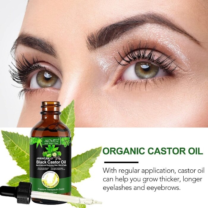 Ulei de Ricin Negru Jamaican 100% Organic - 60ml Presare la Rece pentru ...