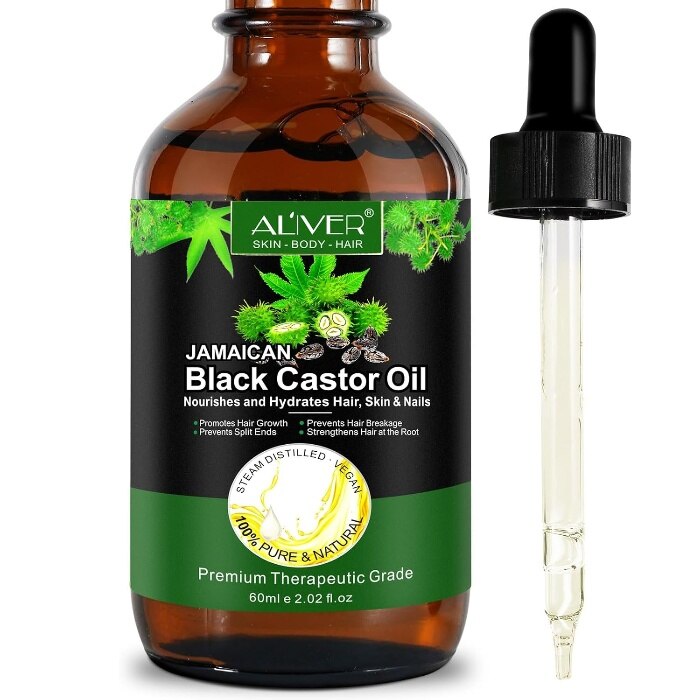 Ulei de Ricin Negru Jamaican 100% Organic - 60ml Presare la Rece pentru ...
