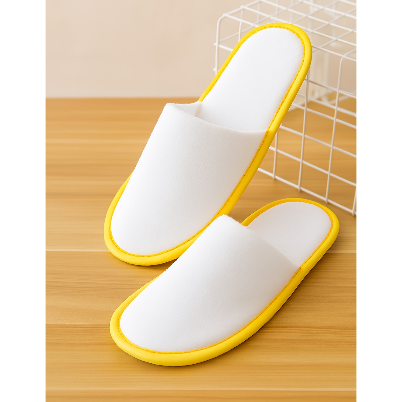 Papuci de unica folosinta, textili, pentru hotel, spa si casa, alb ...