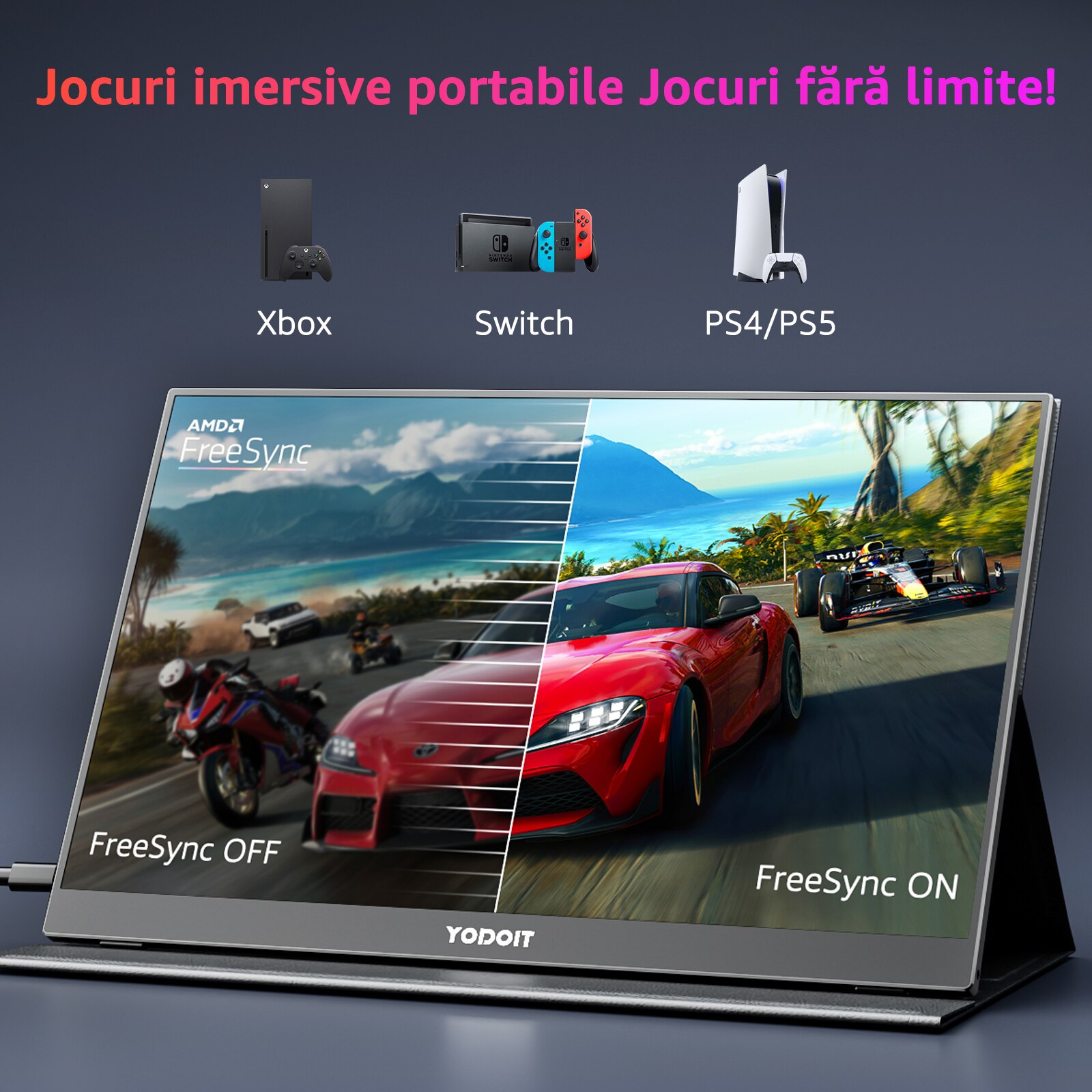 Monitor Portabil, Tehnologia HDR, FULL HD, 15.6 Inci, IPS Display ...