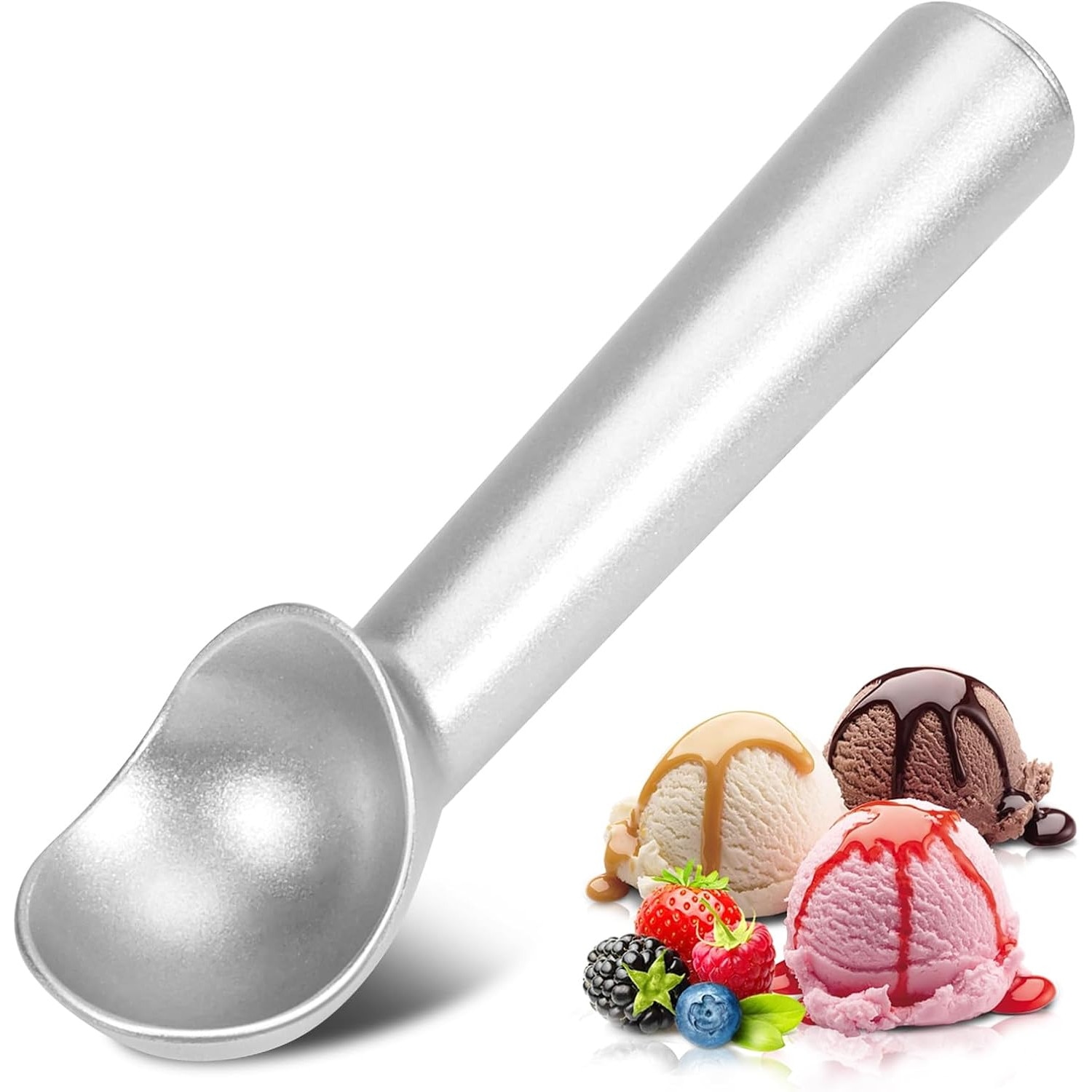 Lingura de inghetata, kengege, design din aluminiu, anti-inghet, usor ...