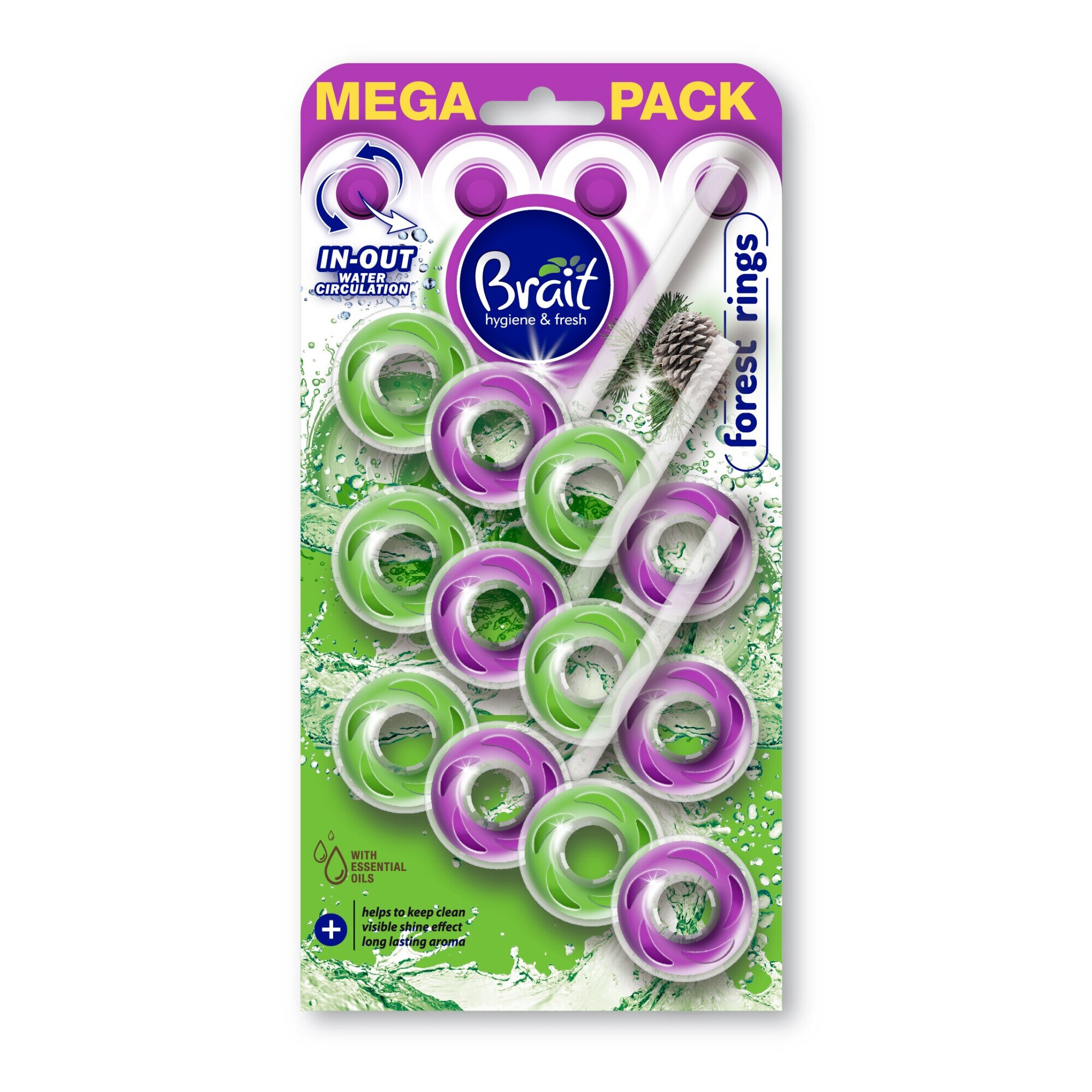 Brait WC-illatosító 3x40g, tisztítás és vízkő elleni védelem - eMAG.hu