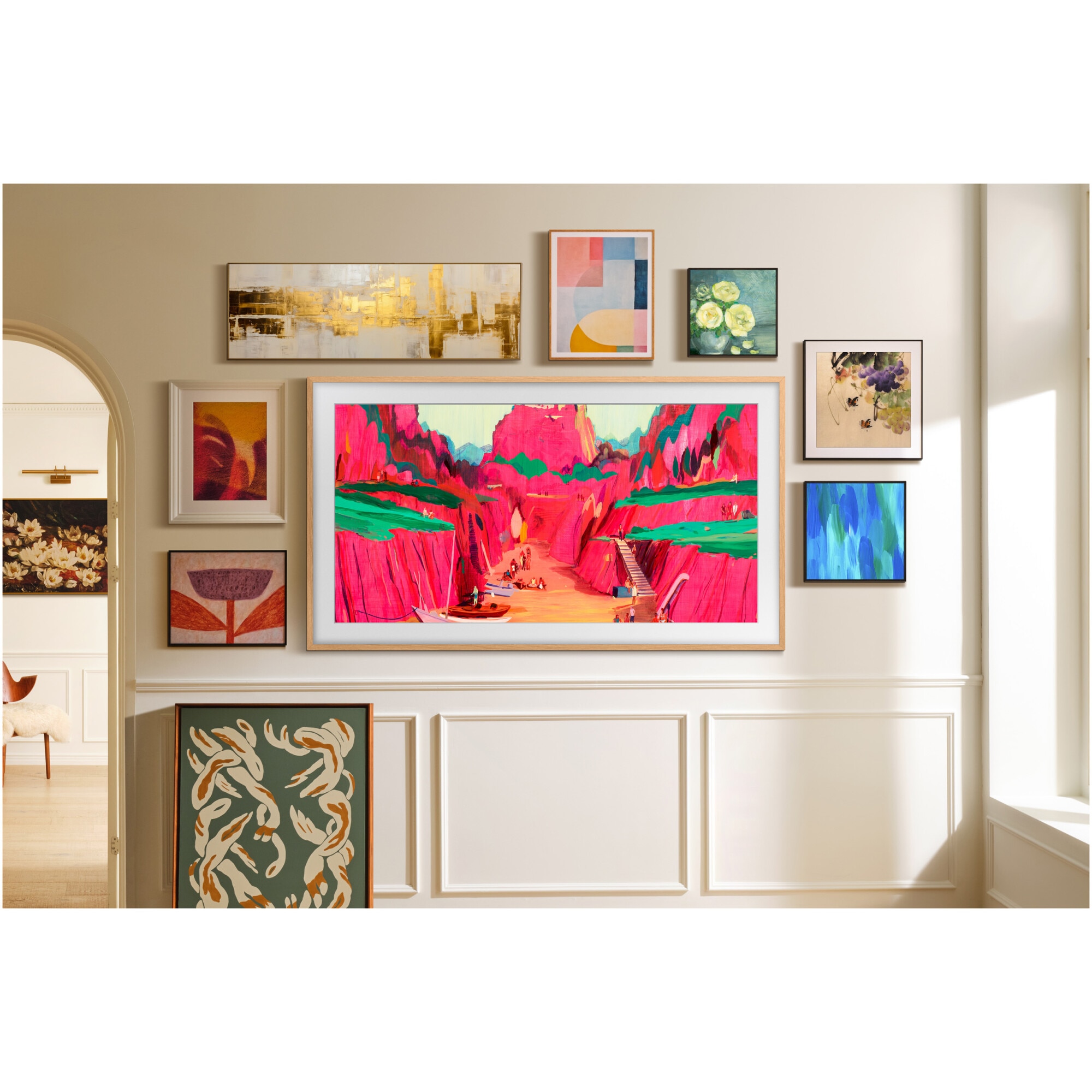 Televizor SAMSUNG Neo QLED The Frame Pro 75LS03FW, 189 cm, Smart, 4K ...