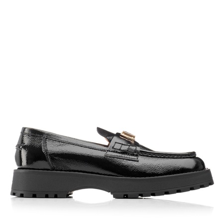 Pantofi dama, Musette, LONDON A254, Piele lacuita, Negru - eMAG.ro