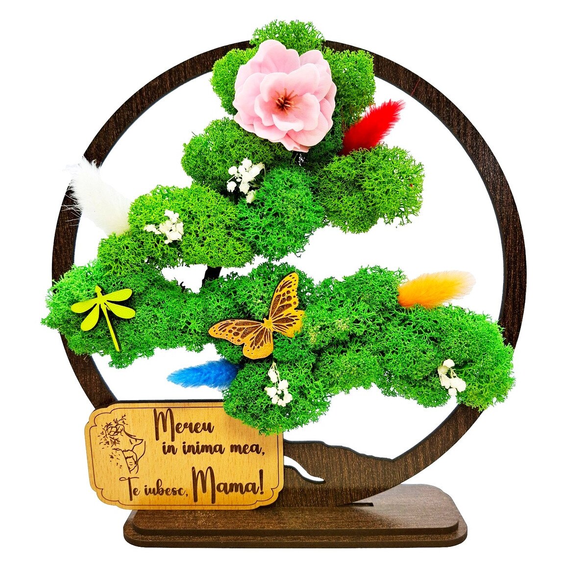 Tablou Decorativ -Bonsai cu Licheni stabilizati si accente decorative ...