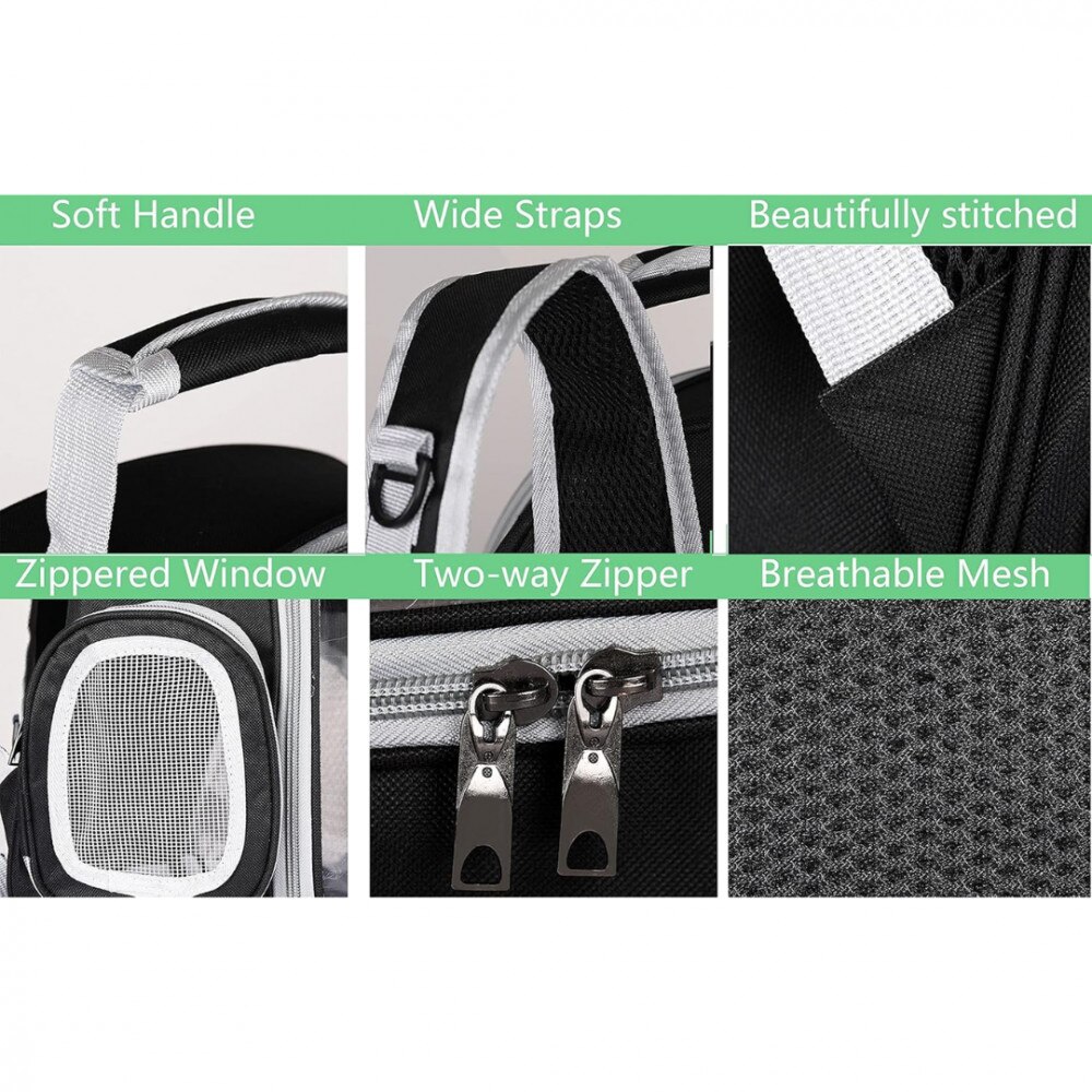 Rucsac transport animale cu greutate maxima 6.5 kg, hublou transparent ...