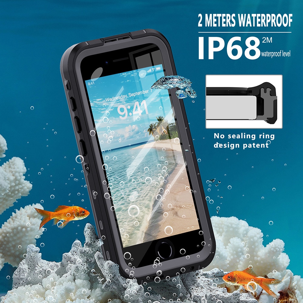 Husa pentru iPhone 16e - ShellBox Waterproof IP68 Case - Black - eMAG.ro