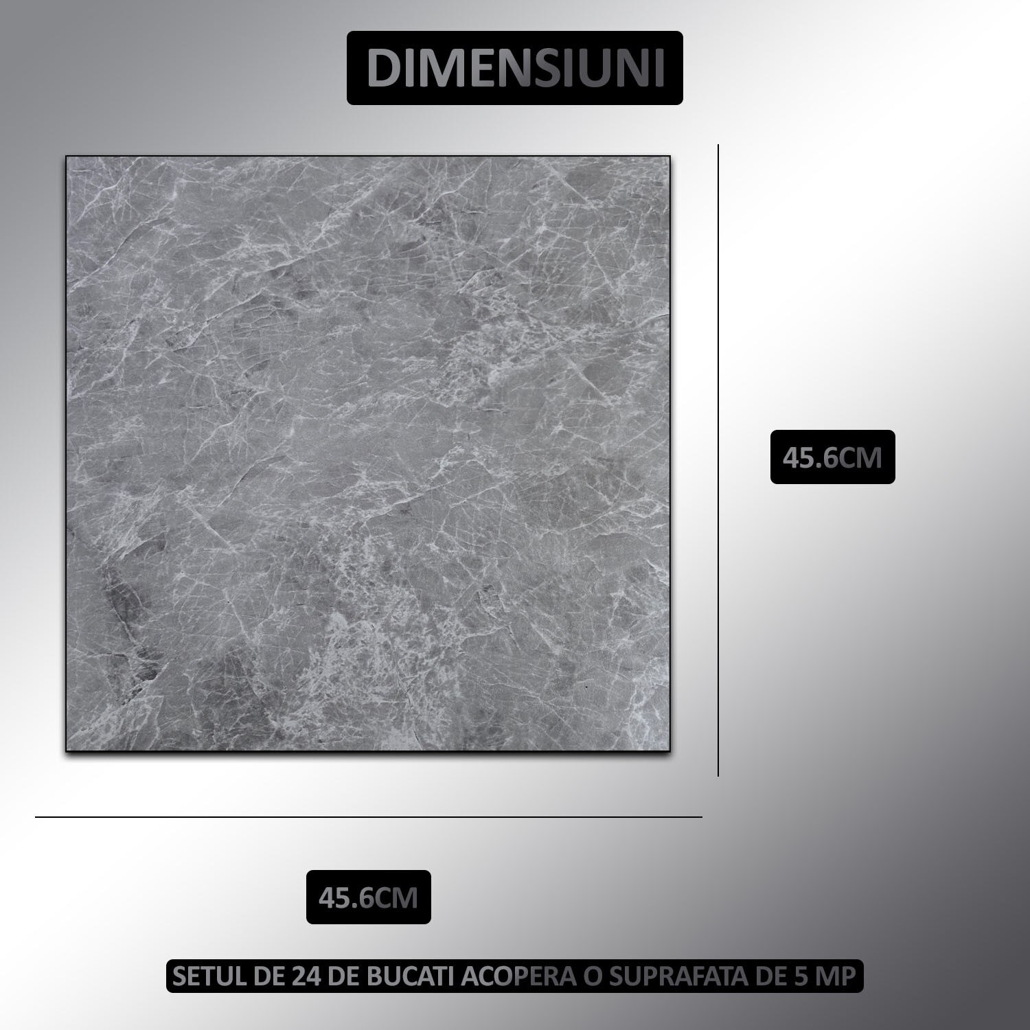 Set 24 x placi din PVC autoadezive pentru podea/perete NEXTLY ...