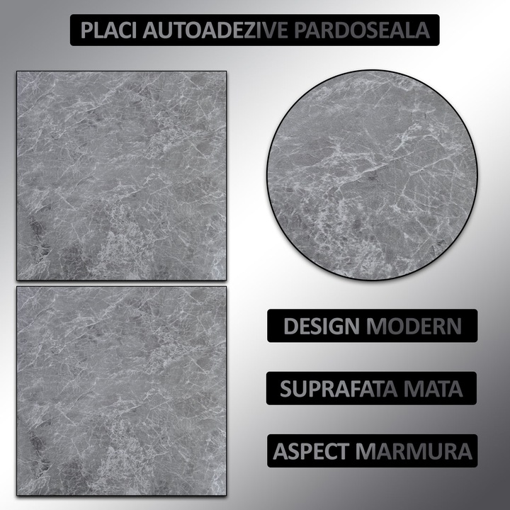 Set 24 x placi din PVC autoadezive pentru podea/perete NEXTLY ...