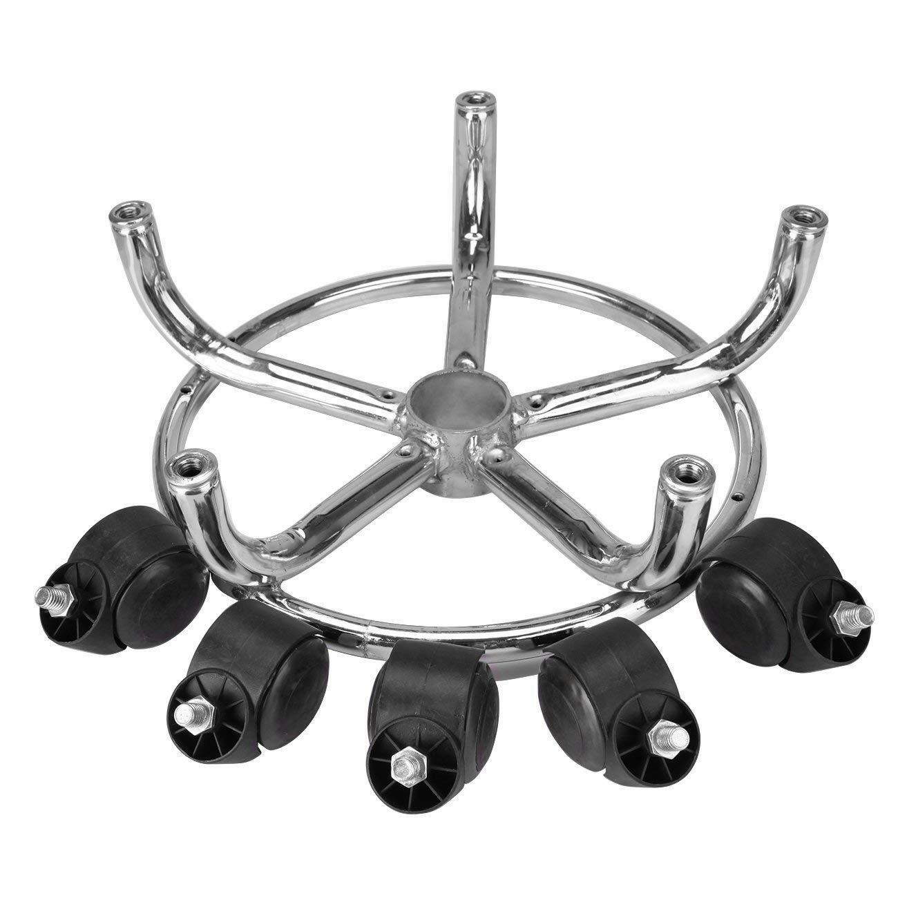 Scaun salon taburet frizerie cu roti negru - eMAG.ro