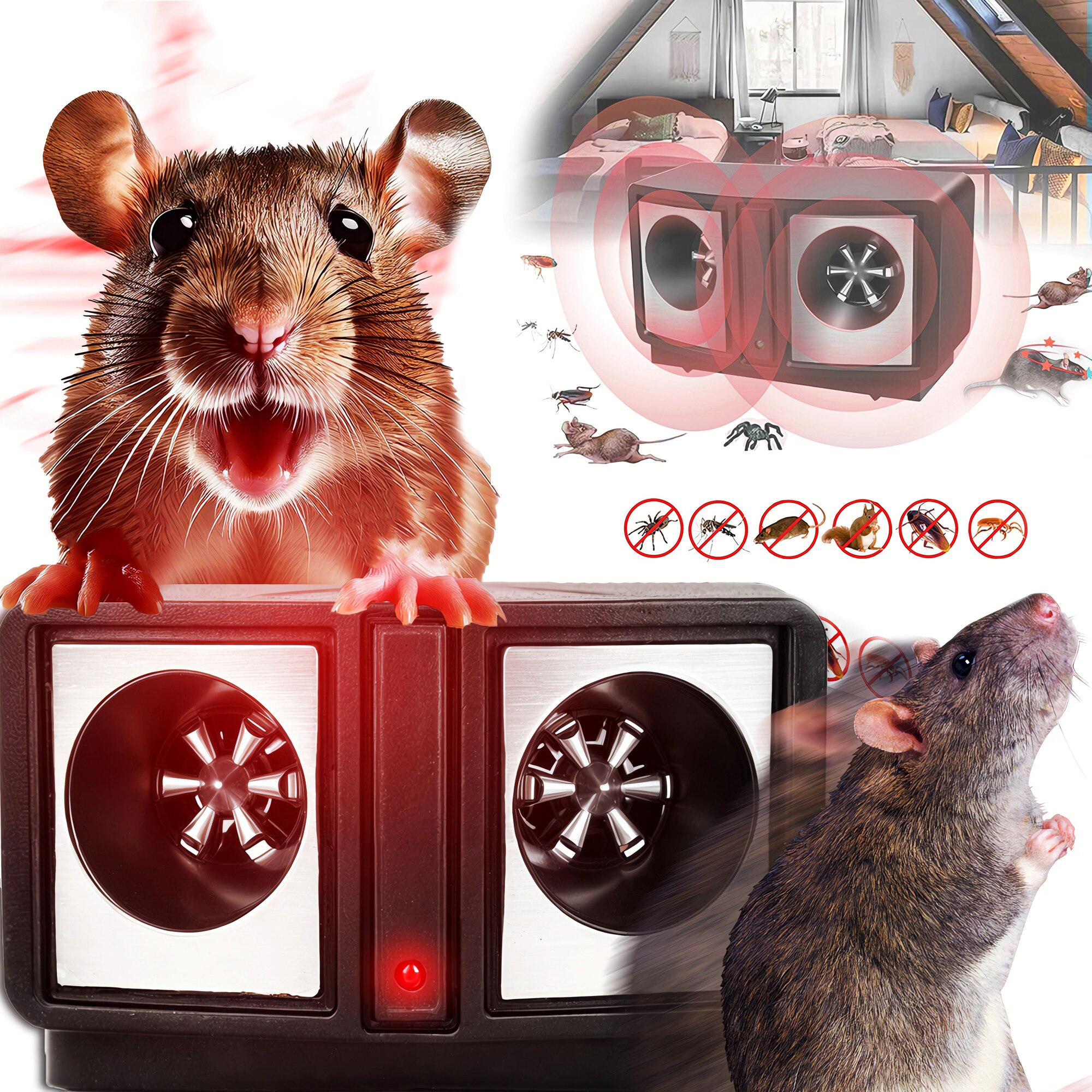 Aparat Repelent Profesional cu Ultrasunete Anti Rozatoare ...