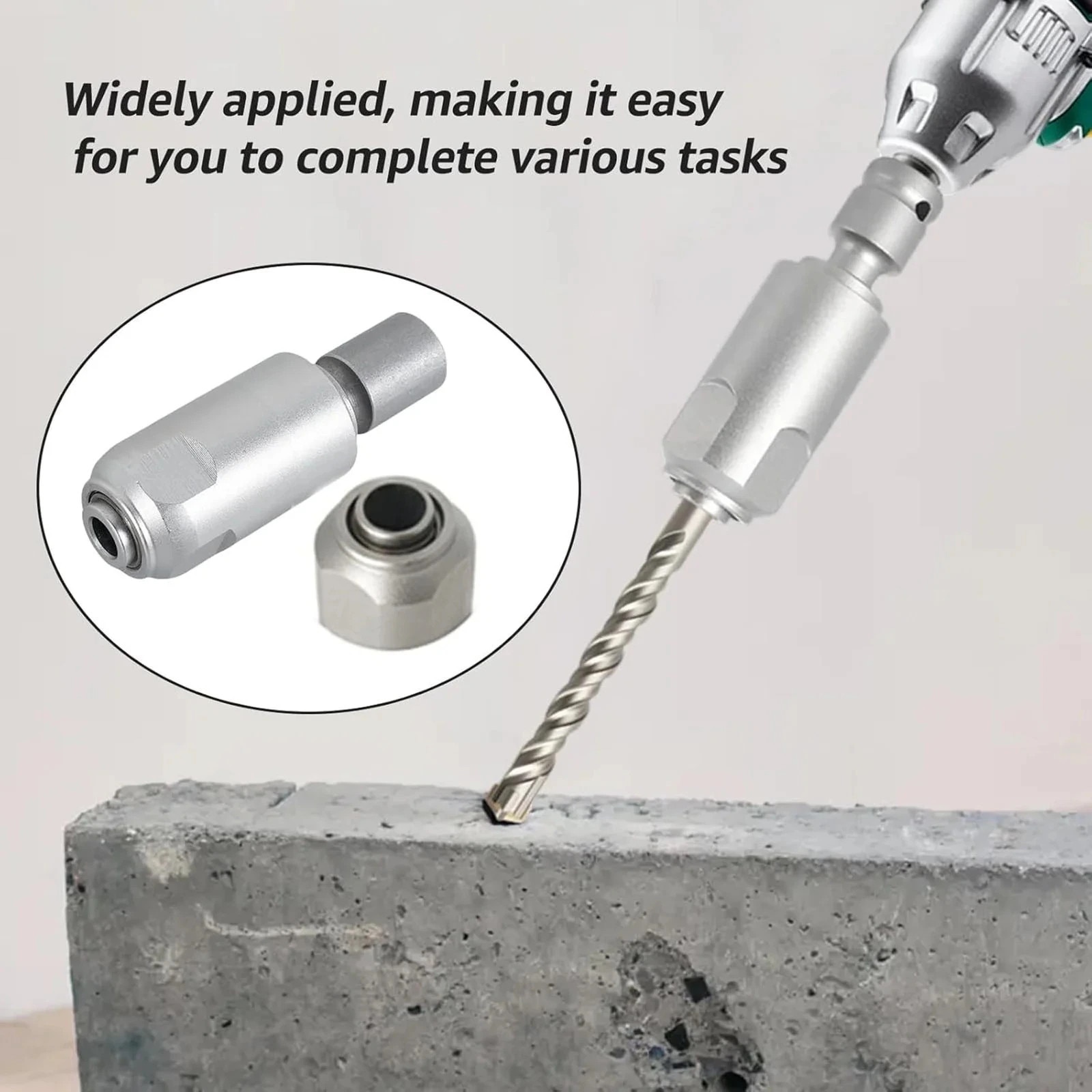 Adaptor SDS Max la SDS Plus, metal, compact, portabil, pentru burghie ...