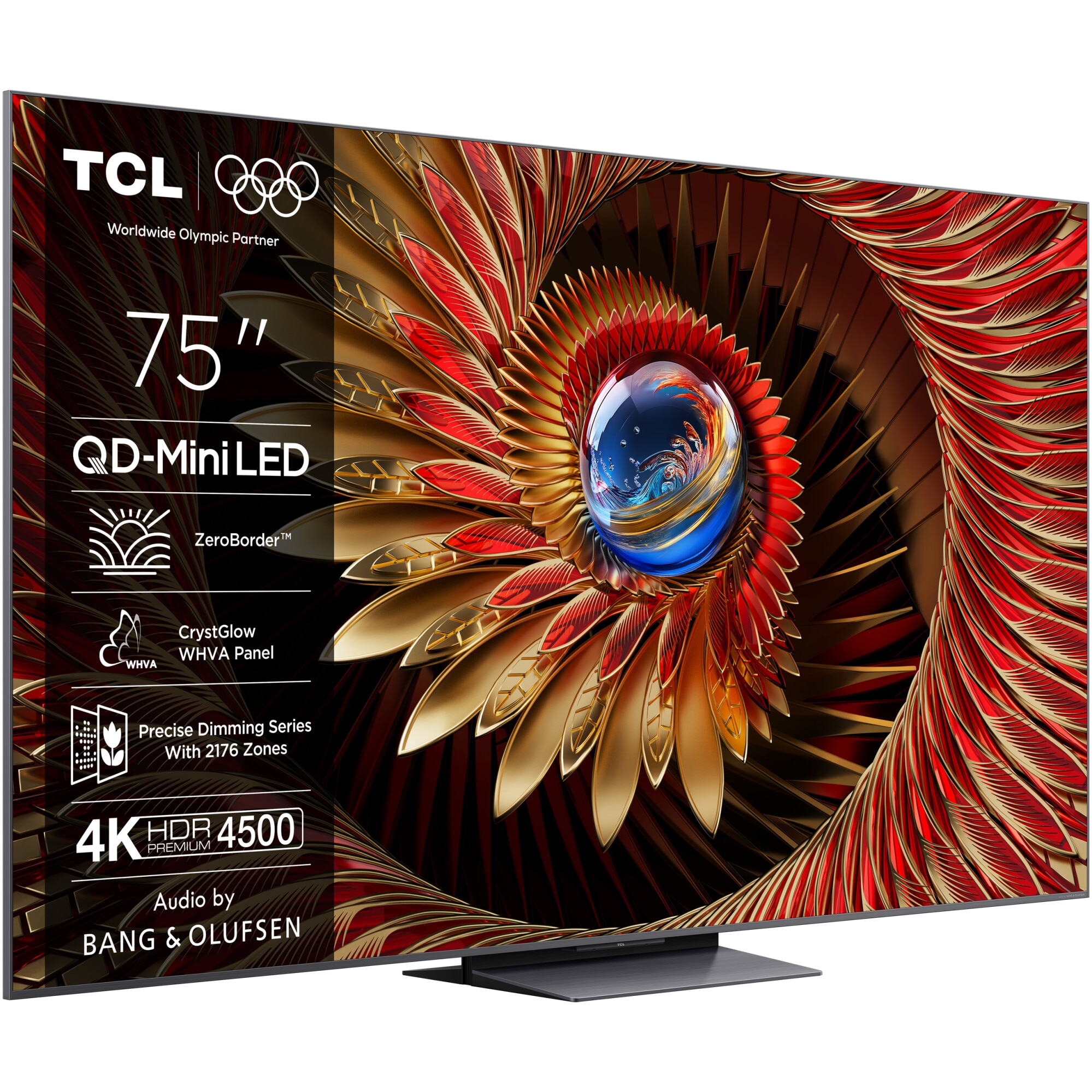 Televizor TCL QD-MiniLed 75C8K, 189 cm, Smart Google TV, 4K Ultra HD, 100Hz, Clasa D (Model 2025 ...
