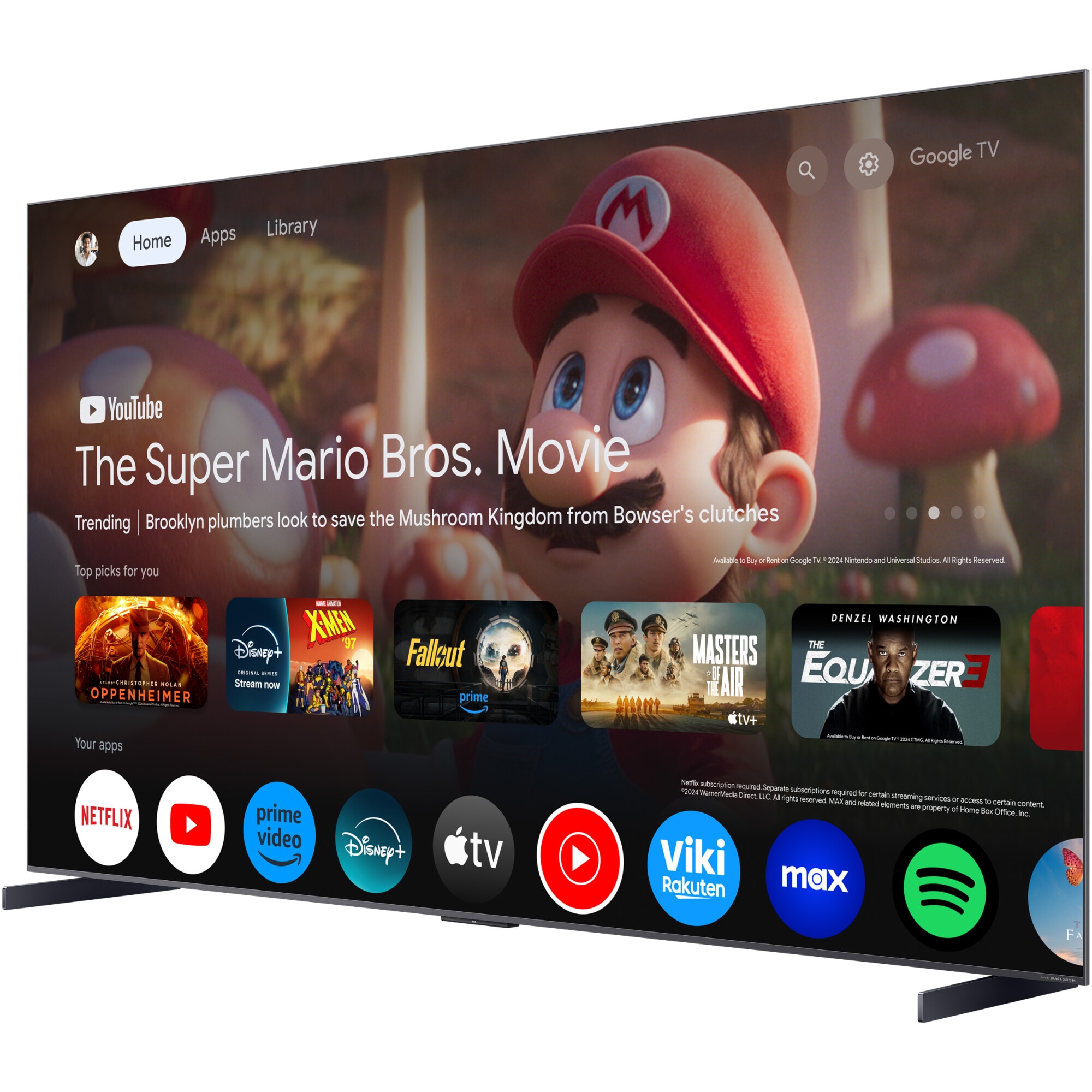 Телевизор TCL MiniLed 98C8K, 98"(248 см), Smart Google TV, 4K Ultra HD ...