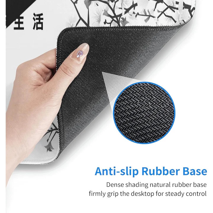 Mouse Pad Gaming Cherry Blossom, Dussdote, Anti-alunecare, Rezistent la ...