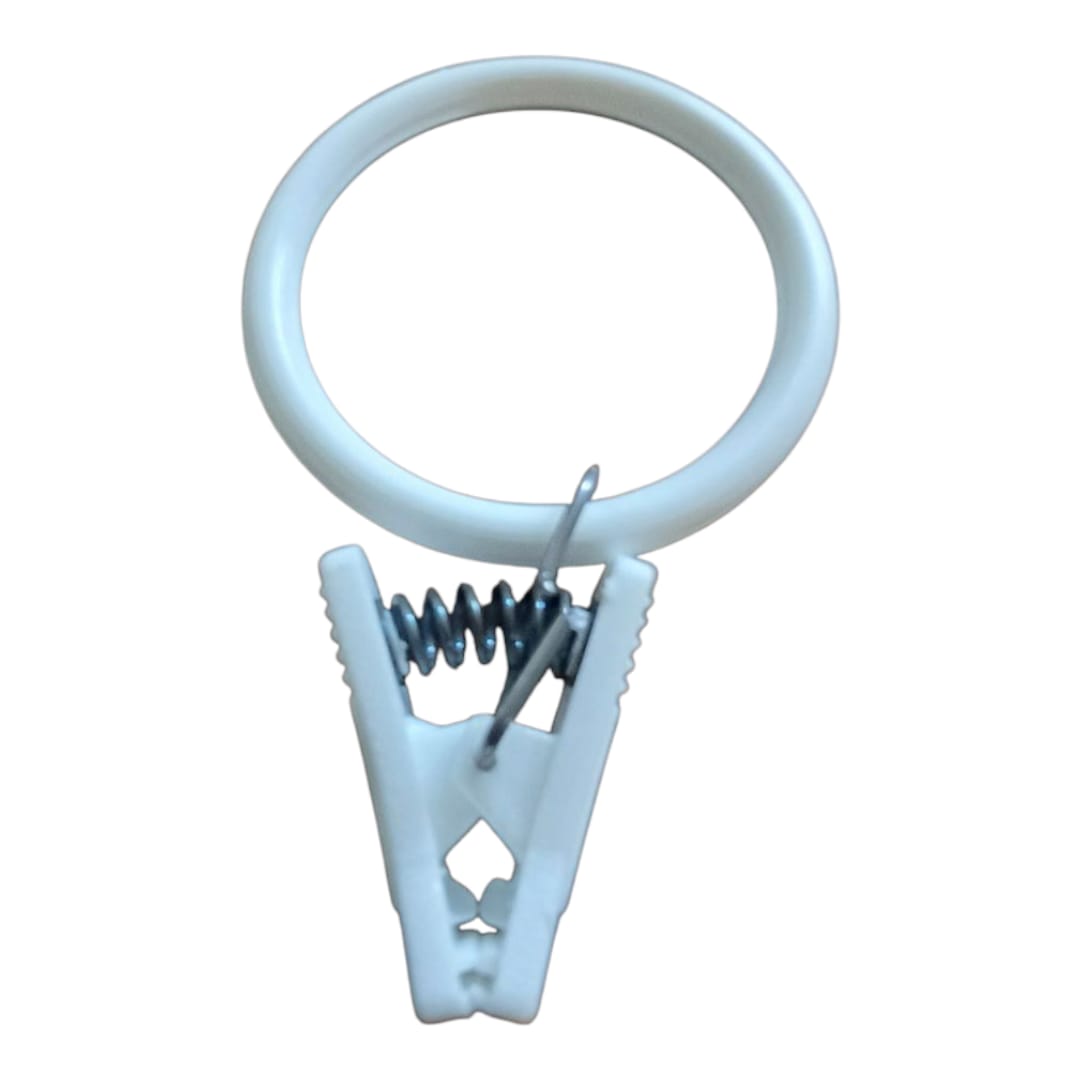 Set 10 de inele din plastic de 42 mm pentru perdele/draperii + cleme ...