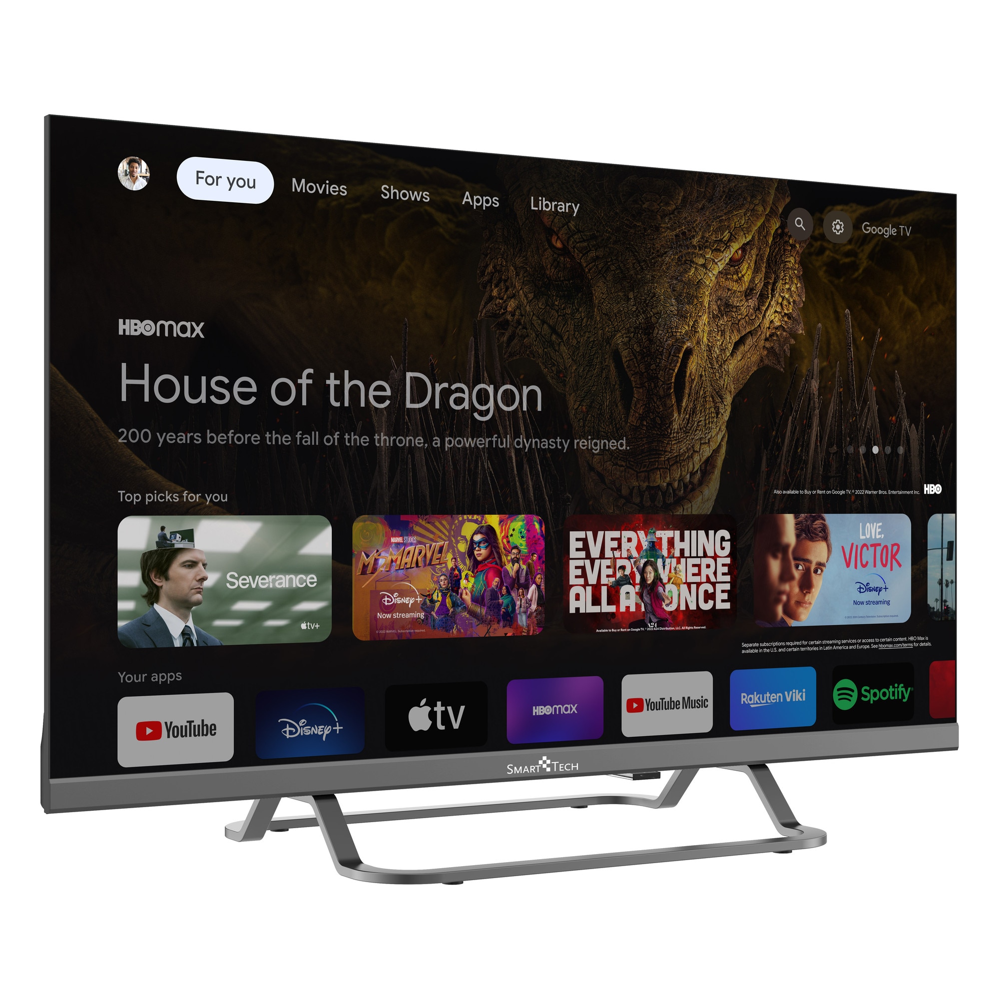 Телевизор SmartTech LED 40FG01V, 101см, Google TV, Full HD - eMAG.bg