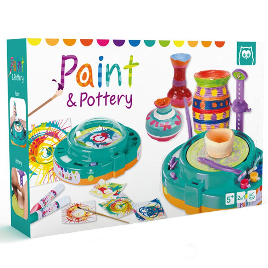 Atelier roata olarului 2 in 1 - olarit si pictura EUREKAKIDS - eMAG.ro