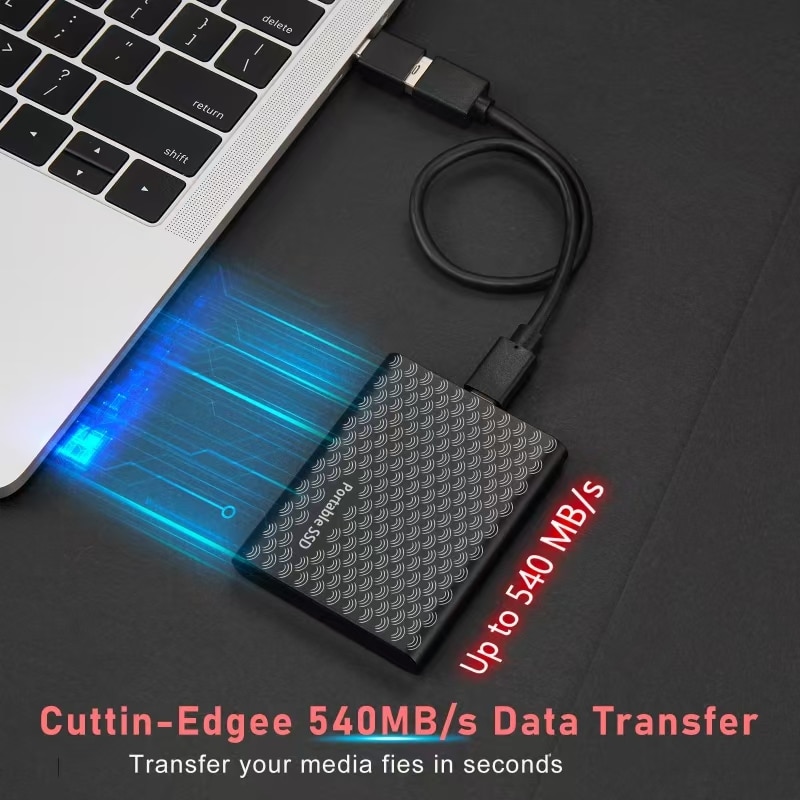 Hard disk extern Portabil SSD, 4TB, USB 3.0, pentru PC, Mac, Desktop ...