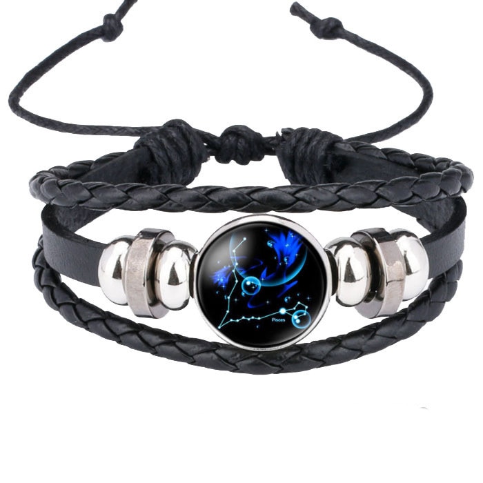 Bratara, Piele, Multistrat, unisex, constelatie, Pesti, lungime ...