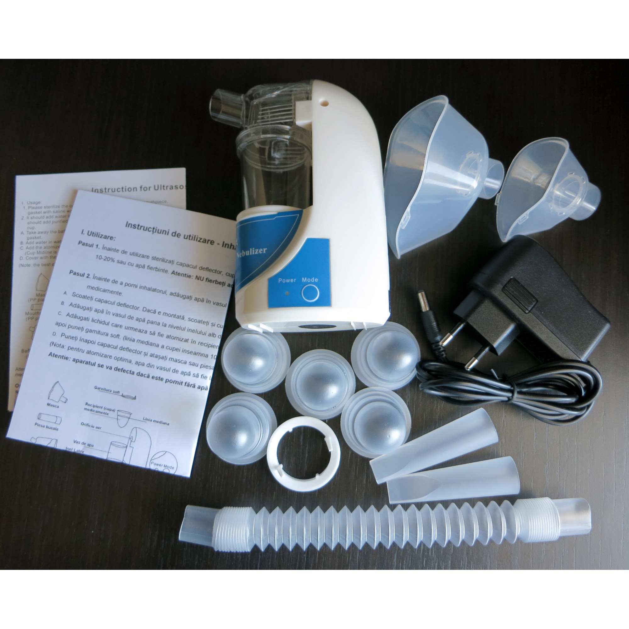 Aparat aerosoli cu ultrasunete silentios pentru copii si adulti ...