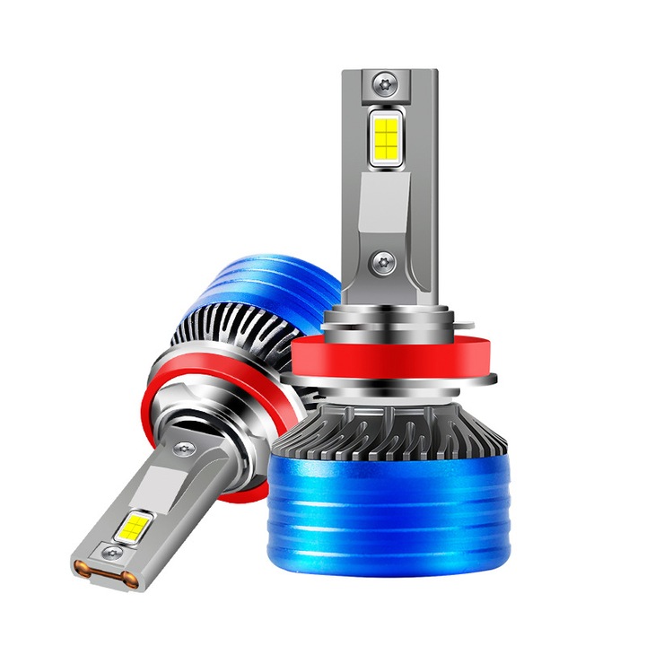 2 seturi de becuri LED auto H7, unice 60w, 6000K, 12V/24V, 8000 lumeni ...