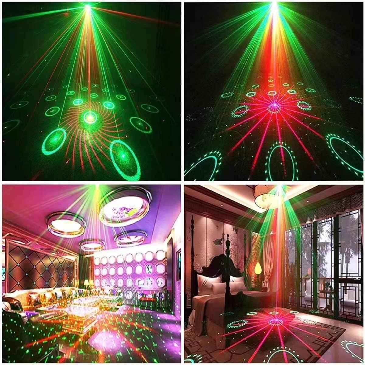 Petrecere Disco Lumina, Laser Disco Lumini Scena Proiector 2 RGB LED ...