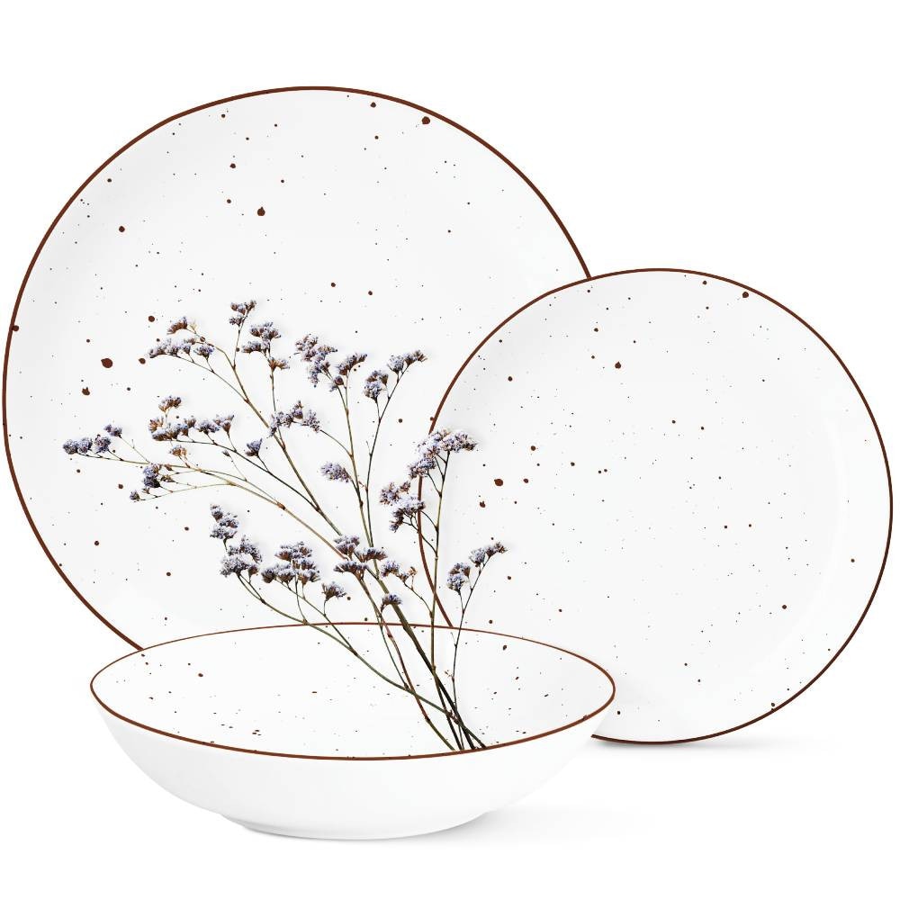 Set de masa din portelan MG Home Gemma, 18 bucati, set farfurii pentru ...