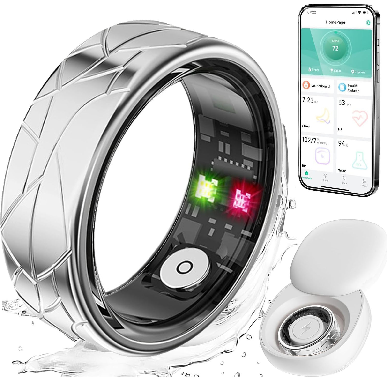 Inel smart inteligent, Smart ring, ultra-usor, monitorizare somn ...