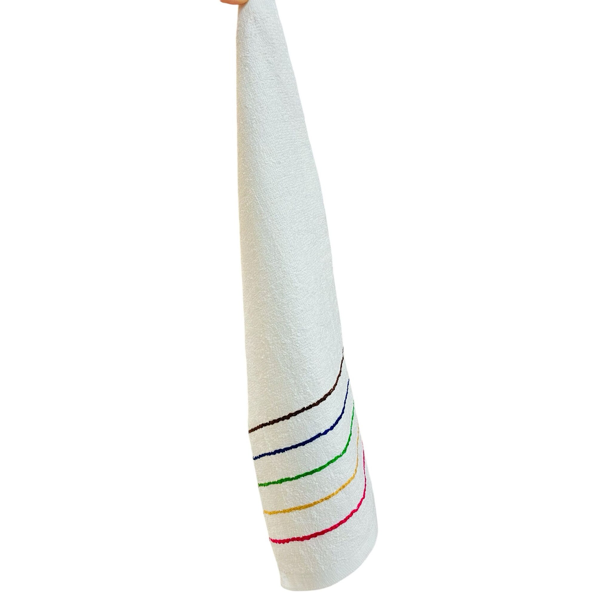 Set 10 Prosoape de maini / bucatarie, din Bumbac 25 x 50 cm, Alb cu ...