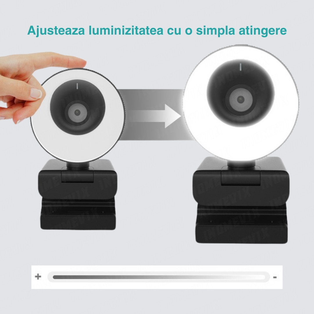 Camera Web INOMEVIX®, 1080P Full HD, Webcam 60fps, Microfon, Dual ...