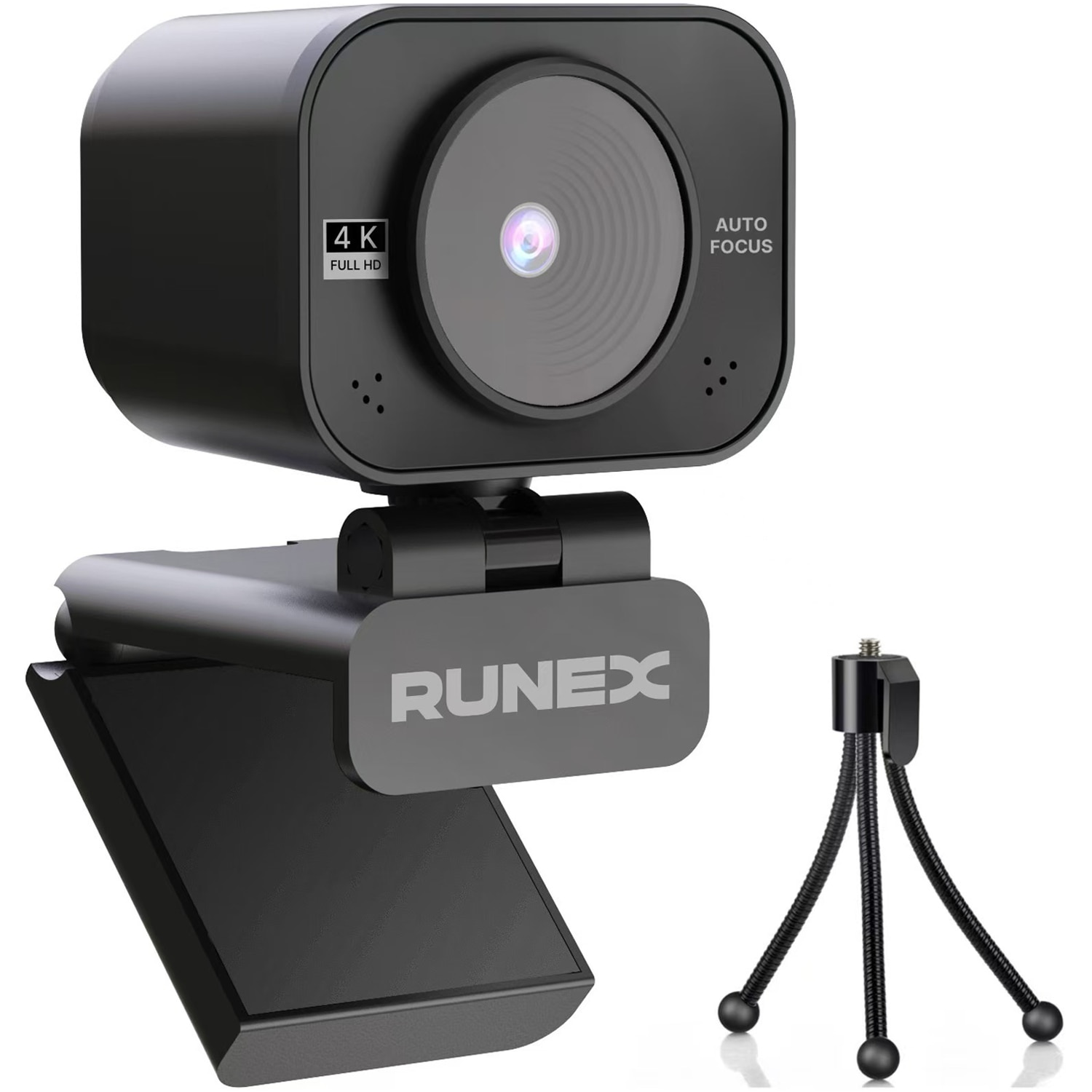 Camera Web Runex® Webcam 4K, 8MP, Auto-Focus, Expunere Automata, Rotire ...