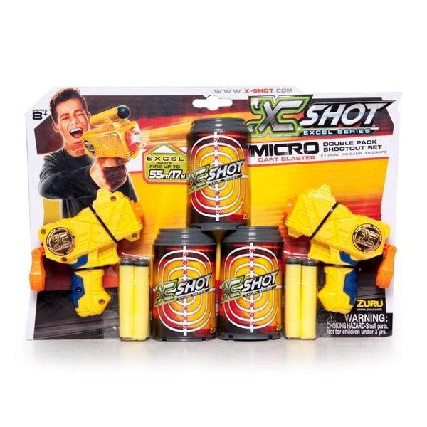 Xshot Excel Micro - Dupla mini szivacslövő játékpisztoly 3 db célpont ...
