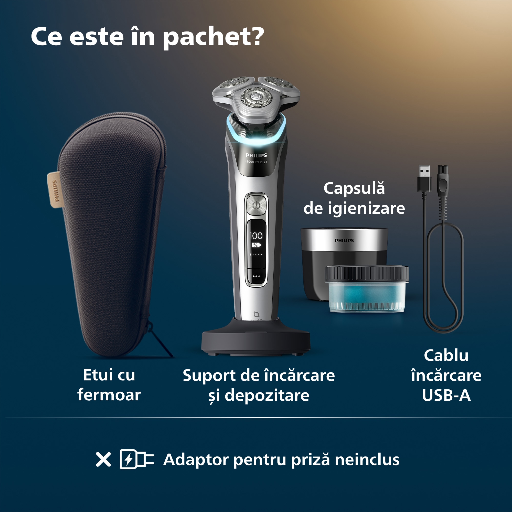 Aparat electric de barbierit PHILIPS Seria i9000 Pestige XP9204/30 ...