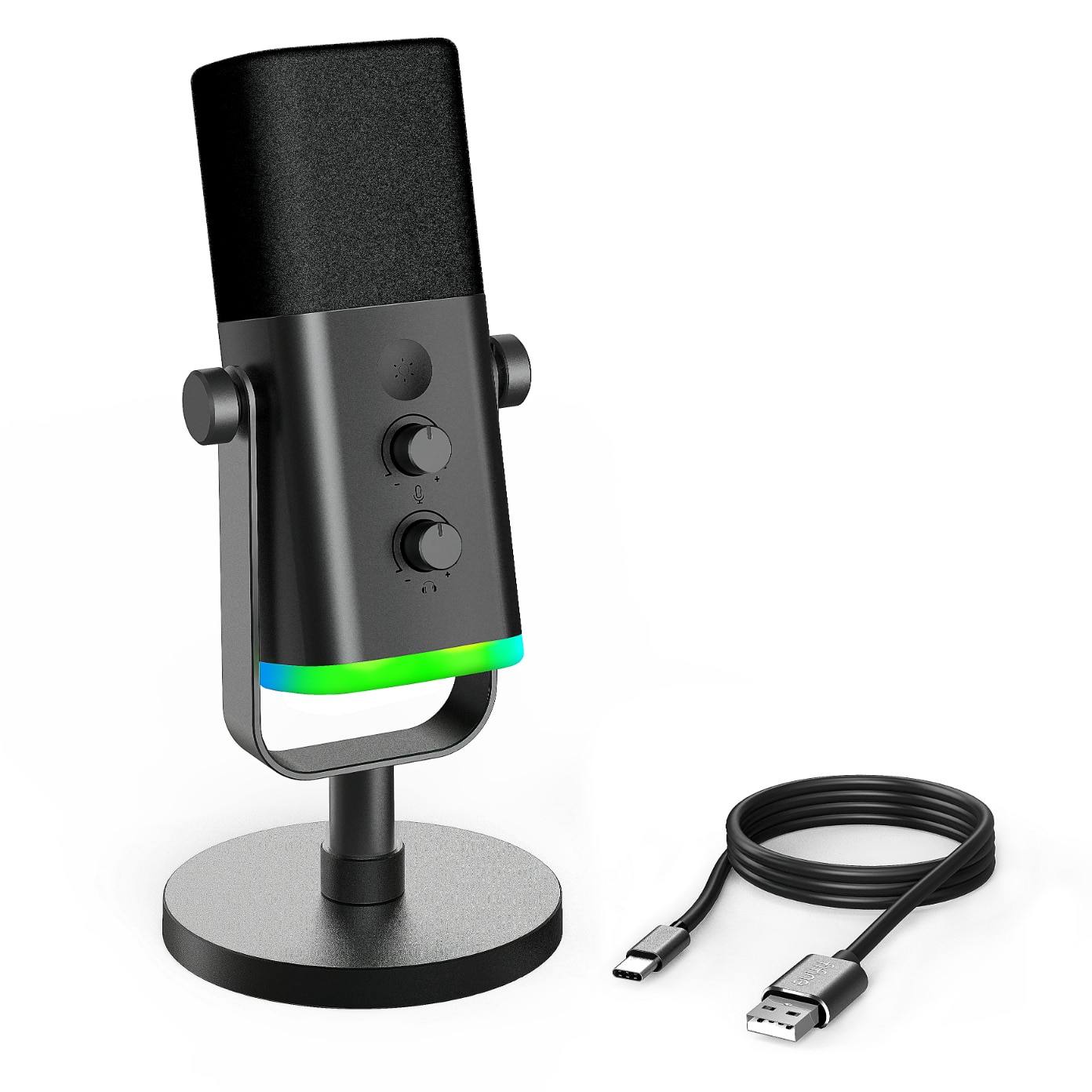 Microfon dinamic de studio Fifine AM8 AMPLIGAME USB/XLR RGB pentru ...