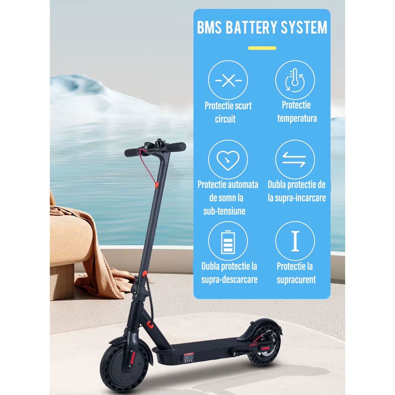Max Scooter 350w-os elektromos robogó, max hatótáv 30km, maximális ...