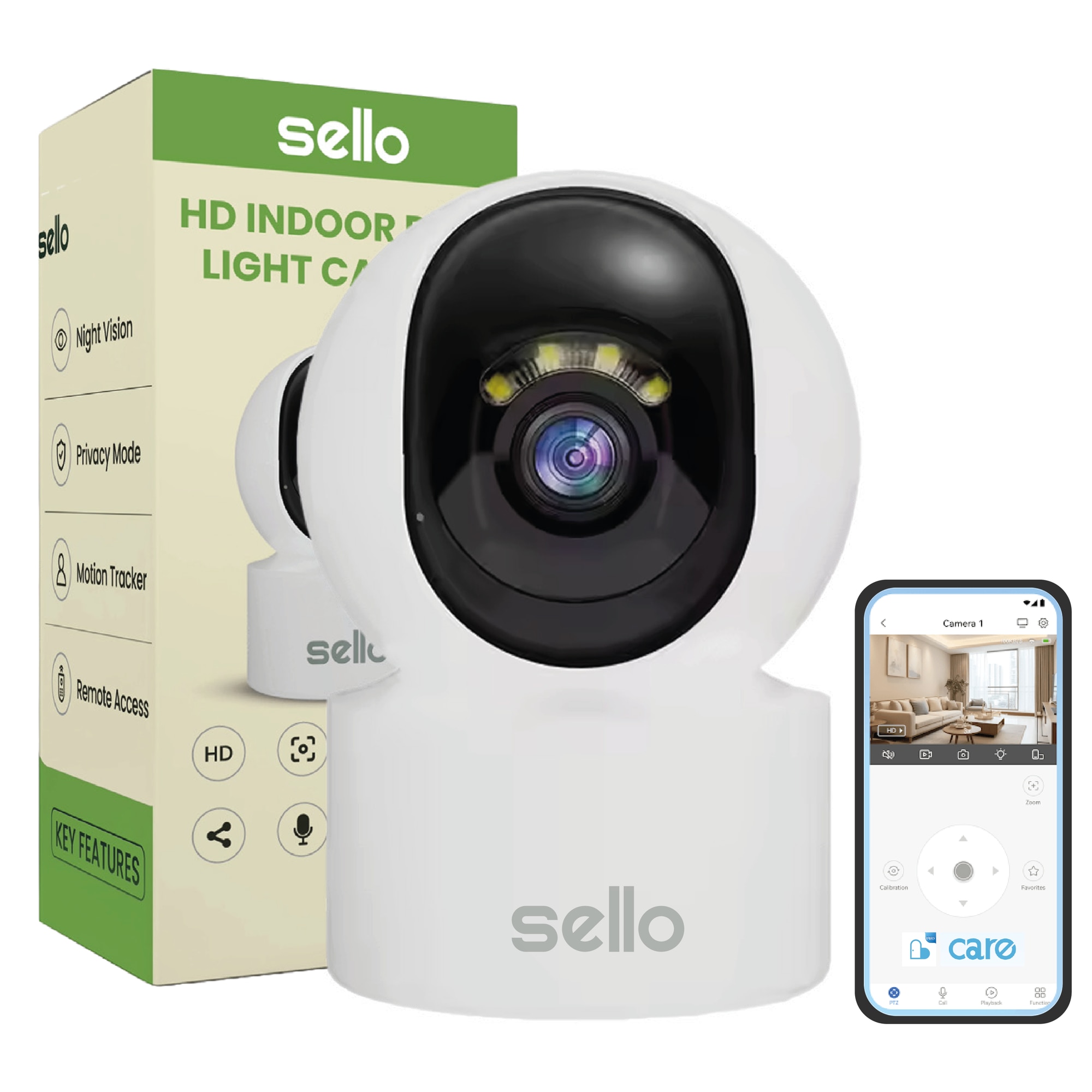 Camera de Supraveghere Wi-Fi Sello® 5MP Full HD, Rotativa pentru ...