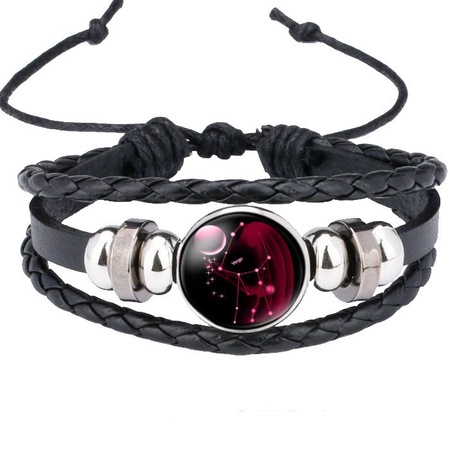 Bratara, Piele, Multistrat, unisex, constelatie, Fecioara, lungime ...