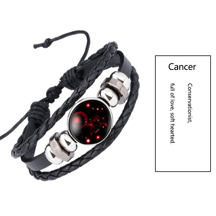 Bratara, Piele, Multistrat, unisex, constelatie, Rac, lungime ...