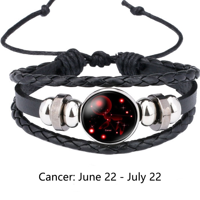 Bratara, Piele, Multistrat, unisex, constelatie, Rac, lungime ...